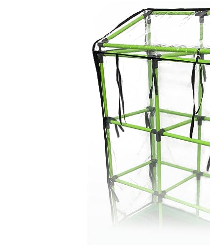 Bio Green JGL-C Greenhouse Compatible with City Jungle Trellis and Heidelberg – Outdoor and Indoor 2 Zippers – Protection Plant Covers – Transparent Design