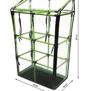 Bio Green JGL-C Greenhouse Compatible with City Jungle Trellis and Heidelberg – Outdoor and Indoor 2 Zippers – Protection Plant Covers – Transparent Design