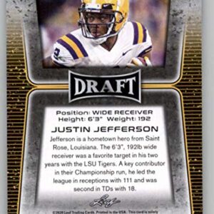 2020 Leaf Draft Football #40 Justin Jefferson Pre-Rookie Trading Card LSU Tigers