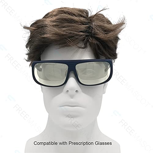 FreeMascot OD 6+ 9000nm-11000nm Wavelength CO2 Laser Safety Glasses for 10.6um CO2, 10600nm Laser Safety Goggles (Black) (Frame Style 5)