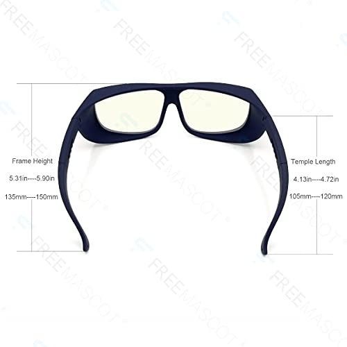 FreeMascot OD 6+ 9000nm-11000nm Wavelength CO2 Laser Safety Glasses for 10.6um CO2, 10600nm Laser Safety Goggles (Black) (Frame Style 5)