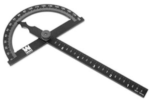 wen me512p adjustable aluminum protractor and angle gauge with laser etched scale