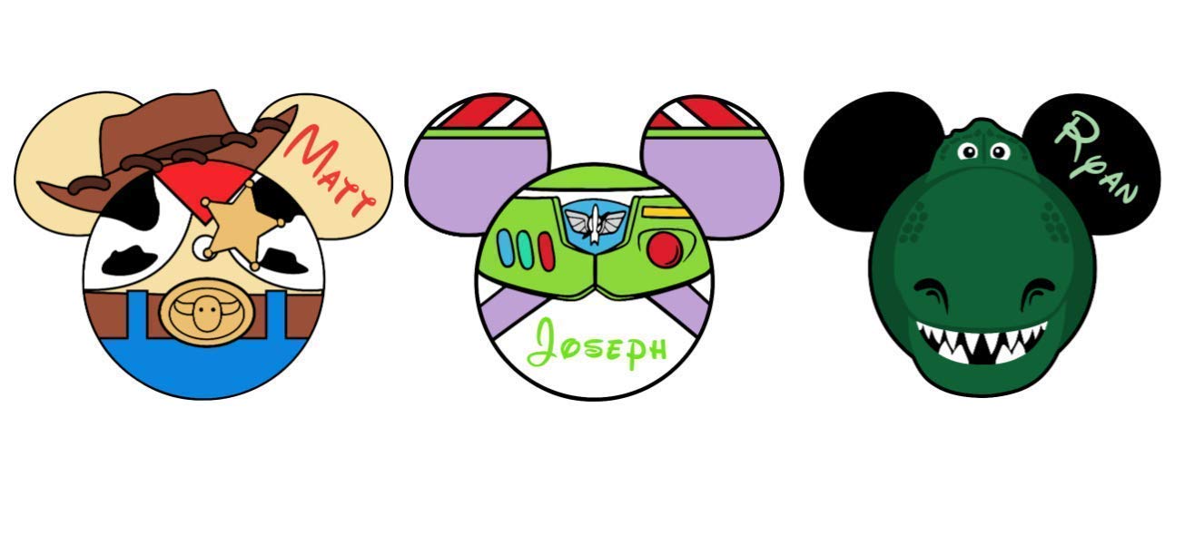 For Disney Cruise Magnet - Personalized Door Magnet toy Heads - 8 Pattern Choices Sheriff Buzz Bo Alien Rex etc.