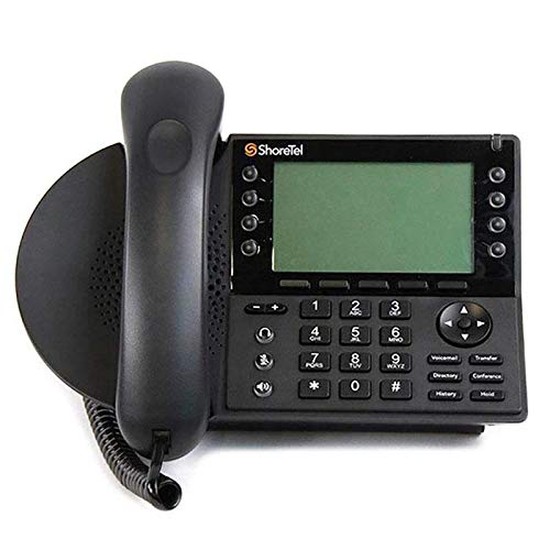 Shoretel IP 480G Phone with New HD Handset & Cables - Black (Renewed)