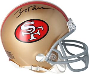 san francisco 49ers jerry rice autographed throwback mini helmet - autographed nfl mini helmets