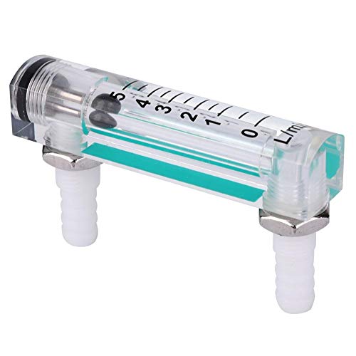 Flow Meter, 1~5LPM Oxygen Carbon Dioxide Measuring Flowmeter Gauge, LZQ-1 Air Flow Rate Gauge, Air Oxygen Flow Meter Suitable for Gas, Air, Nitrogen, Acetylene, Phosgene, Natural Gas