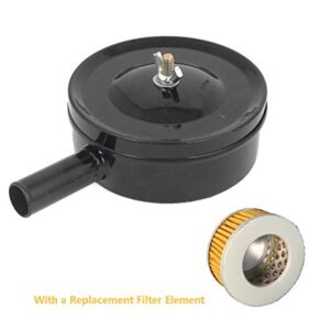 1/2" PT 20mm Thread Compressor Air Intake Filter Metal Silencer Noise Muffler with a Replacement Element