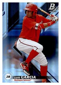 2019 bowman platinum top prospects #top-21 luis garcia washington nationals mlb baseball card nm-mt