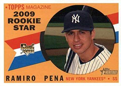 2009 Topps Heritage #660 Ramiro Pena New York Yankees (High Series) MLB Baseball Card (RC - Rookie Card) NM-MT