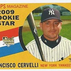 2009 Topps Heritage #571 Francisco Cervelli New York Yankees (High Series) MLB Baseball Card (RC - Rookie Card) NM-MT