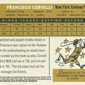 2009 Topps Heritage #571 Francisco Cervelli New York Yankees (High Series) MLB Baseball Card (RC - Rookie Card) NM-MT