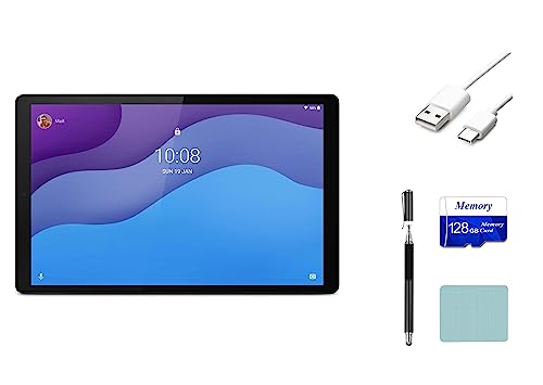 Lenovo Tab M10 10.1" HD (2nd Gen) Touch Tablet, MediaTek Helio P22T, 32GB Storage, 3GB Memory, Wi-Fi, Bluetooth, Grey, Android 10 + Accessories