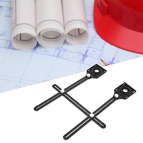 Multi-Functional Hole Locator Dual-Head Universal Adjustable Ceramic Tile Opening Hole Ruler Measuring Tool