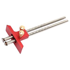 YWBL-WH Double Head Scriber Stainless Steel Woodworking Marking Gauge Scriber Ruler Wood Scribe Tool