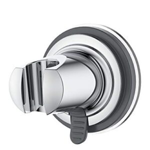 Shower Head Holder, Vacuum Suction Cup Handheld Shower Head Holder Bracket, Removable Polished Chrome Wand Holder for Bathroom