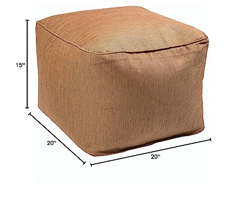 Decor therapy 7388-01407537 Outdoor Pouf, Cashew Brown