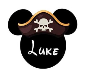 for disney cruise custom door magnet - personalized pirate head skull hat