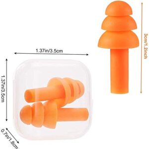 Earplugs for Sleeping, 9 Pairs Silicone Ear Plugs for Swimming with Aluminum Carry Case Noise Reduction for Learning, Hearing Protection, Concerts, Airplanes, Shooting for Woman, Man, Kids (9)