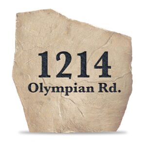 personalized address stone - address marker - sandstone color - address marker - 15” w x 15” h