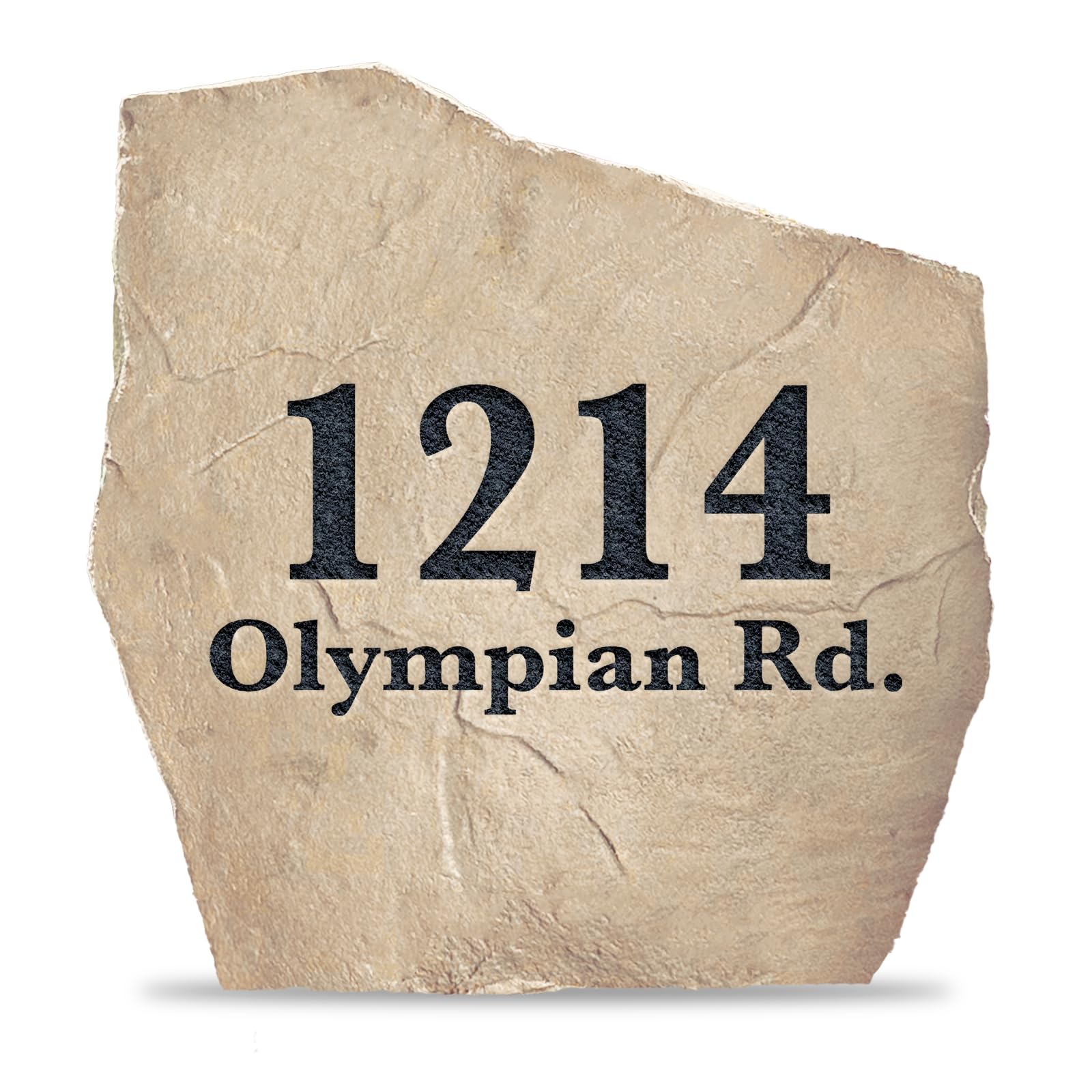 Personalized Address Stone - Address Marker - Sandstone Color - Address Marker - 15” W x 15” H