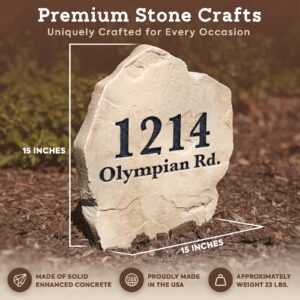 Personalized Address Stone - Address Marker - Sandstone Color - Address Marker - 15” W x 15” H