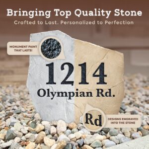 Personalized Address Stone - Address Marker - Sandstone Color - Address Marker - 15” W x 15” H