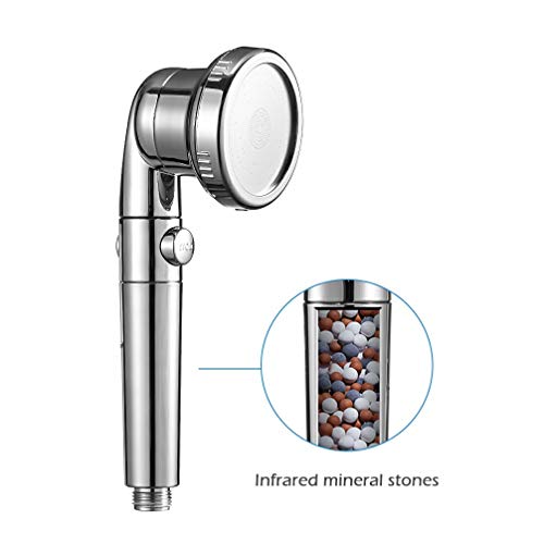 Filtration Stone Bead Balls for Filter Shower Head - Mineral Stone Beads for Purifying Water (Red Gray White)