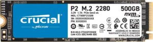 crucial p2 500gb 3d nand nvme pcie m.2 ssd up to 2400mb/s - ct500p2ssd8