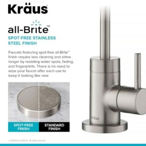 Kraus FF-100SFS Purita 100% Lead-Free Kitchen Water Filter Faucet, Spot Free Stainless Steel, 12 Inch