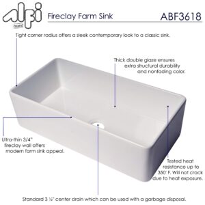 Alfi ABF3618-W Kitchen Sink, White