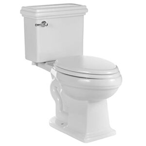 Miseno MNO240C2BWH Miseno MNO240C Santi Two-Piece High-Efficiency Toilet with Elongated Chair Height Bowl - Includes Soft Close Seat, Wax Ring Kit, and Classic Style Tank Lid