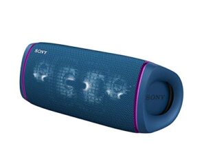 sony srs-xb43 extra bass wireless bluetooth powerful portable speaker, ip67 waterproof & durable for home, outdoor, and travel, 24 hour battery, party lights, usb type-c, and speakerphone, blue