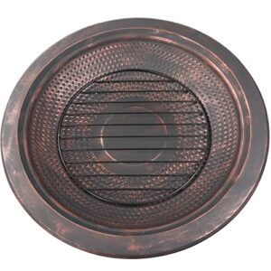 Sunnydaze 29-Inch Elevated Wood-Burning Fire Pit Bowl with Stand - Includes Spark Screen, Wood Grate, and Poker