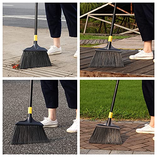 Yocada Heavy-Duty Broom Outdoor Commercial Perfect for Courtyard Garage Lobby Mall Market Floor Home Kitchen Room Office Pet Hair Rubbish 54Inch