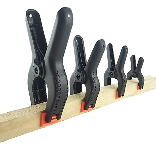 WAENLIR 6 Piece 6.5 inch Nylon Spring Clamp Set Plastics Clips for backdrop, Wood Working, Photography, Craft, Art DIY