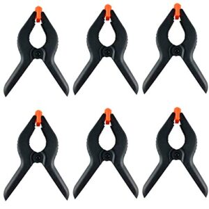 waenlir 6 piece 6.5 inch nylon spring clamp set plastics clips for backdrop, wood working, photography, craft, art diy