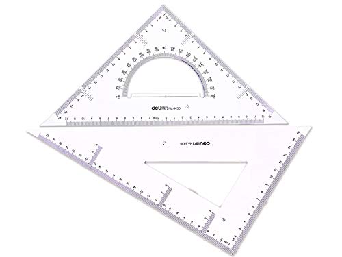 Large Triangle Ruler Square Set,Triangle Protractor,2 Pieces (Size 3)