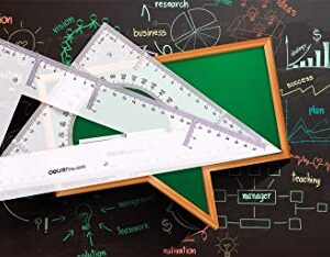 Large Triangle Ruler Square Set,Triangle Protractor,2 Pieces (Size 3)