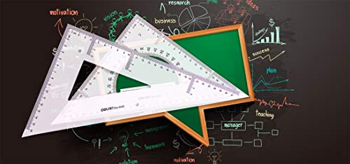 Large Triangle Ruler Square Set,Triangle Protractor,2 Pieces (Size 3)