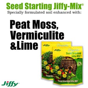 Jiffy Natural & Organic Seed Starting Soil Mix, 10 QT, 2-Pack