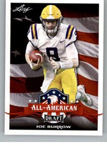 2020 leaf draft #61 joe burrow rc - lsu tigers cincinnati bengals (all-american) (rc - rookie card) nm-mt nfl trading football card