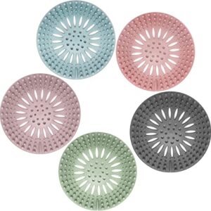 drain covers pack of 5 hair catcher hair stopper shower for bathroom bathtub sink