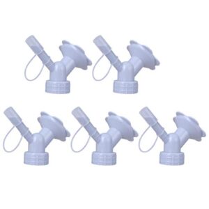 DOITOOL 5PCS Bottle Cap Sprinkler Head Plastic Bottle Watering Spout Bonsai Watering Can for Indoor Seedlings Plant Garden Watering Sprayer Nozzles (Grey)