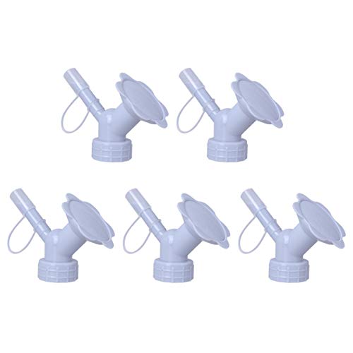 DOITOOL 5PCS Bottle Cap Sprinkler Head Plastic Bottle Watering Spout Bonsai Watering Can for Indoor Seedlings Plant Garden Watering Sprayer Nozzles (Grey)