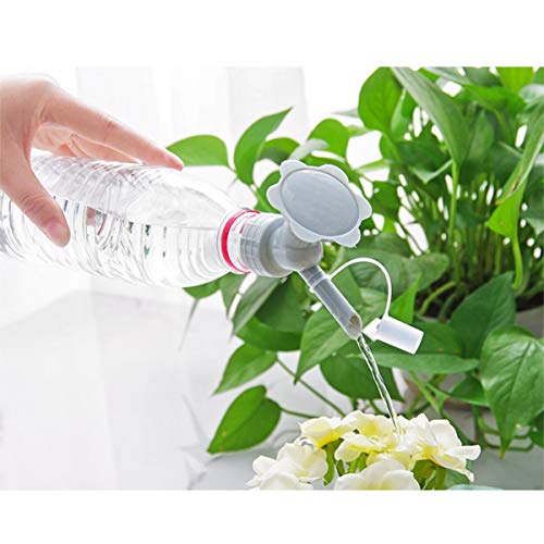 DOITOOL 5PCS Bottle Cap Sprinkler Head Plastic Bottle Watering Spout Bonsai Watering Can for Indoor Seedlings Plant Garden Watering Sprayer Nozzles (Grey)