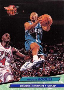 1992-93 ultra basketball #17 muggsy bogues charlotte hornets charlotte hornets official nba trading card from the fleer corp