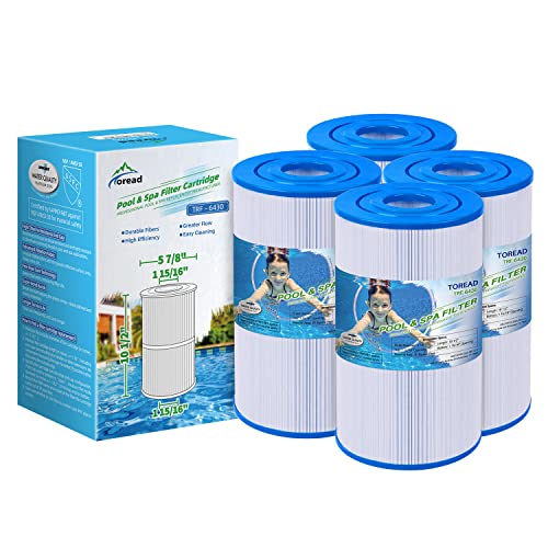 TOREAD Replacement for Spa Filter PWK30, Unicel C-6430, Filbur FC-3915, P/N0969601, 71825, 73178, 73250, 30 sq. ft. Hot Spring Spa Filter, 4 Pack