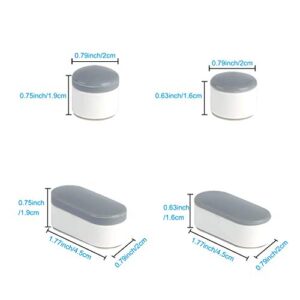 10 Pieces Toilet Seat Bumpers, Universal Buffer Toilet Lid Rubber Bumpers Each One with 2 Thickness TPE Pads(2 Heights) Strong Adhesive Bidet Bumpers Used for Home, Hotel, Hospital