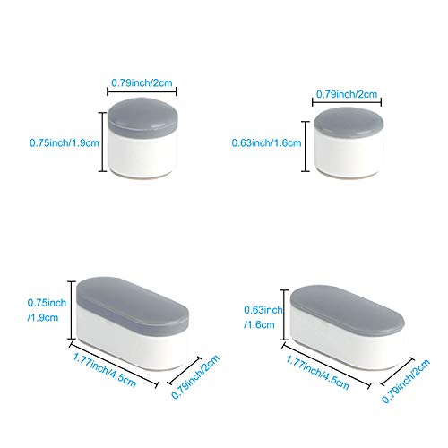 10 Pieces Toilet Seat Bumpers, Universal Buffer Toilet Lid Rubber Bumpers Each One with 2 Thickness TPE Pads(2 Heights) Strong Adhesive Bidet Bumpers Used for Home, Hotel, Hospital