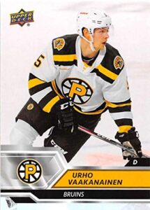 2019-20 ud ahl hockey #81 urho vaakanainen providence bruins official american hockey league trading card by upper deck